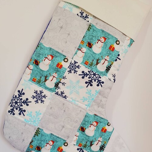 Black Poinsettia Quilted Handmade Stocking - Etsy