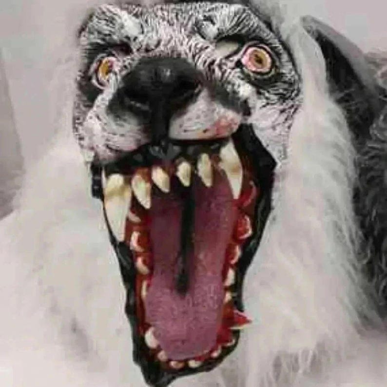 Realistic Howling Wolf Mask Costumes & Collectibles - Etsy