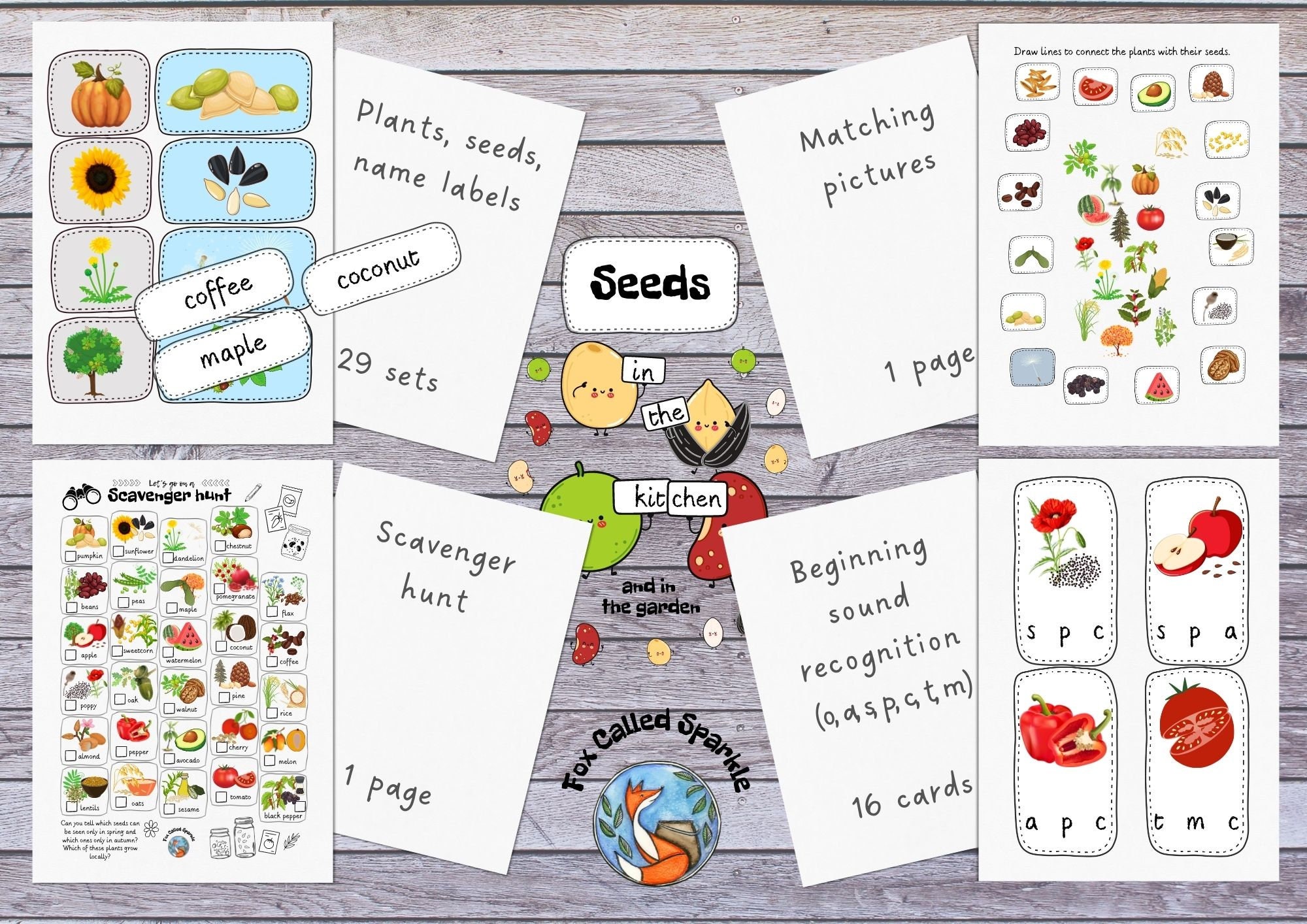 SEEDS Printable, Nature Study, Study Unit, Activity Pack, Homeschool ...