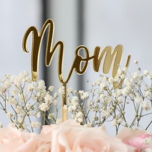 Mom Acrylic Cake Topper| Mothers Day | Cake Topper | Party Decor ...