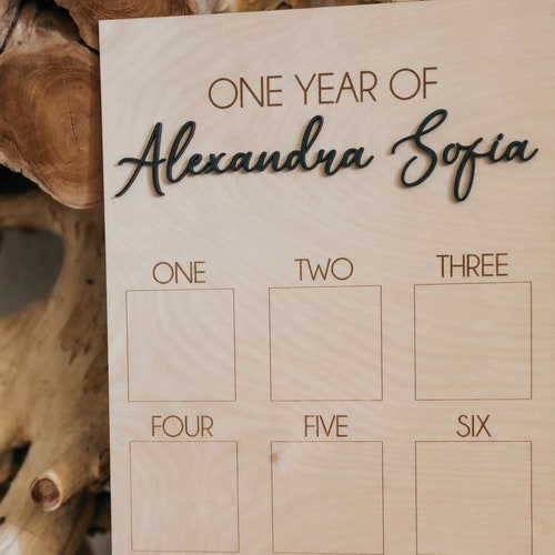 One Year of You Milestone Wooden Sign First Birthday - Etsy