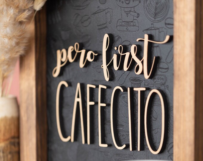 Wooden Cafecito Signs Cafecito Coffee Lover Coffee Bar - Etsy