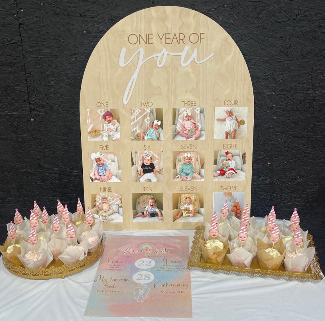 One Year of You | Milestone | Wooden Sign | First Birthday Sign - Etsy
