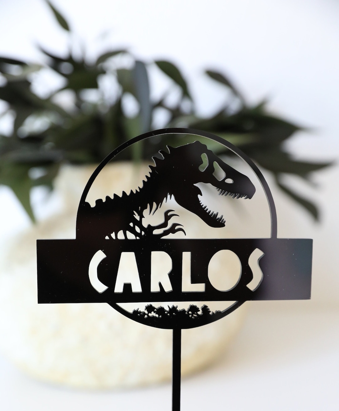 T-REX Cake Topper Dinosaur Cake Topper Acrylic Personalized Cake Topper ...
