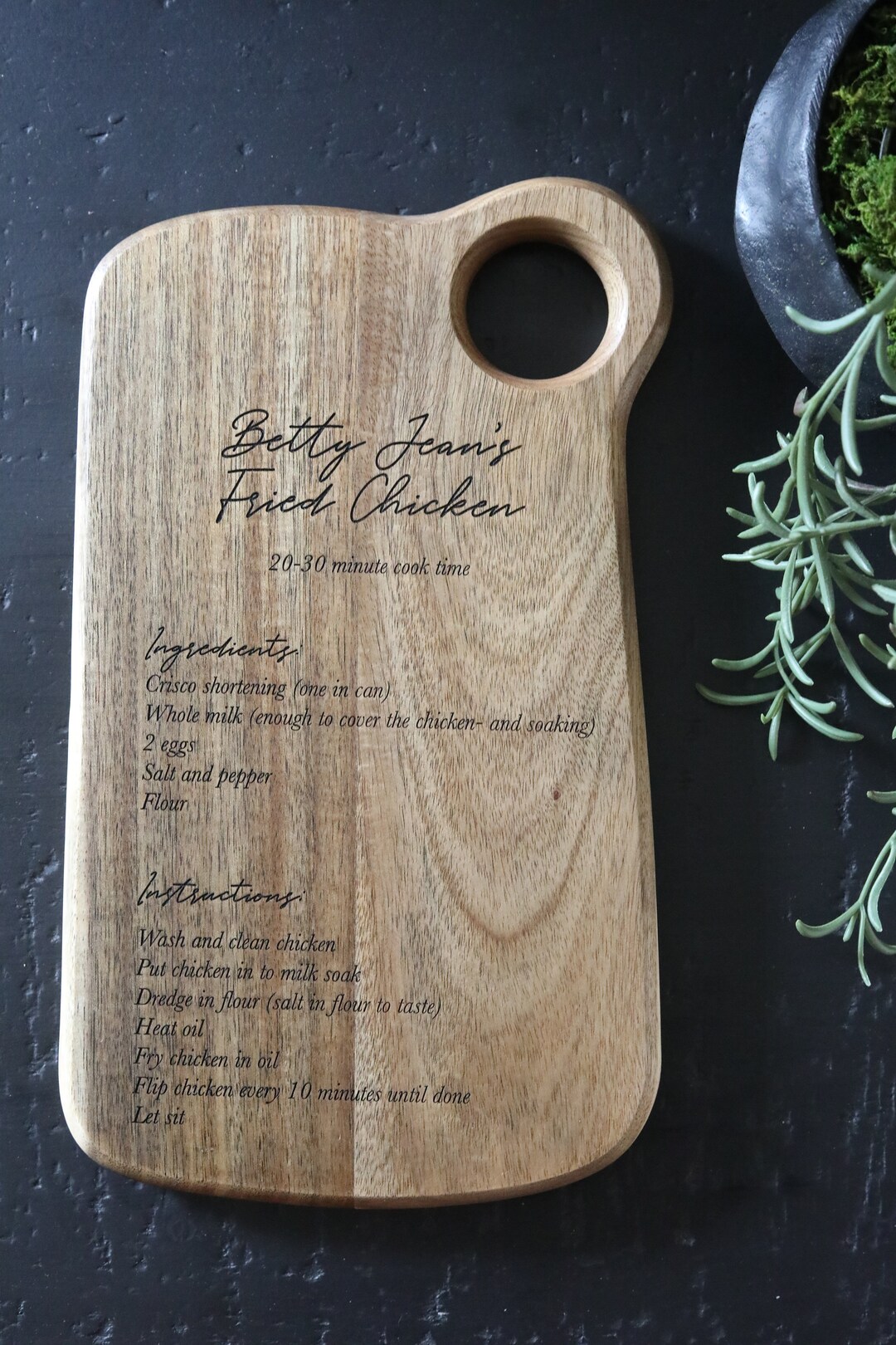 Personalized Recipe Board | Mini Boards | Wooden Cheese Board ...