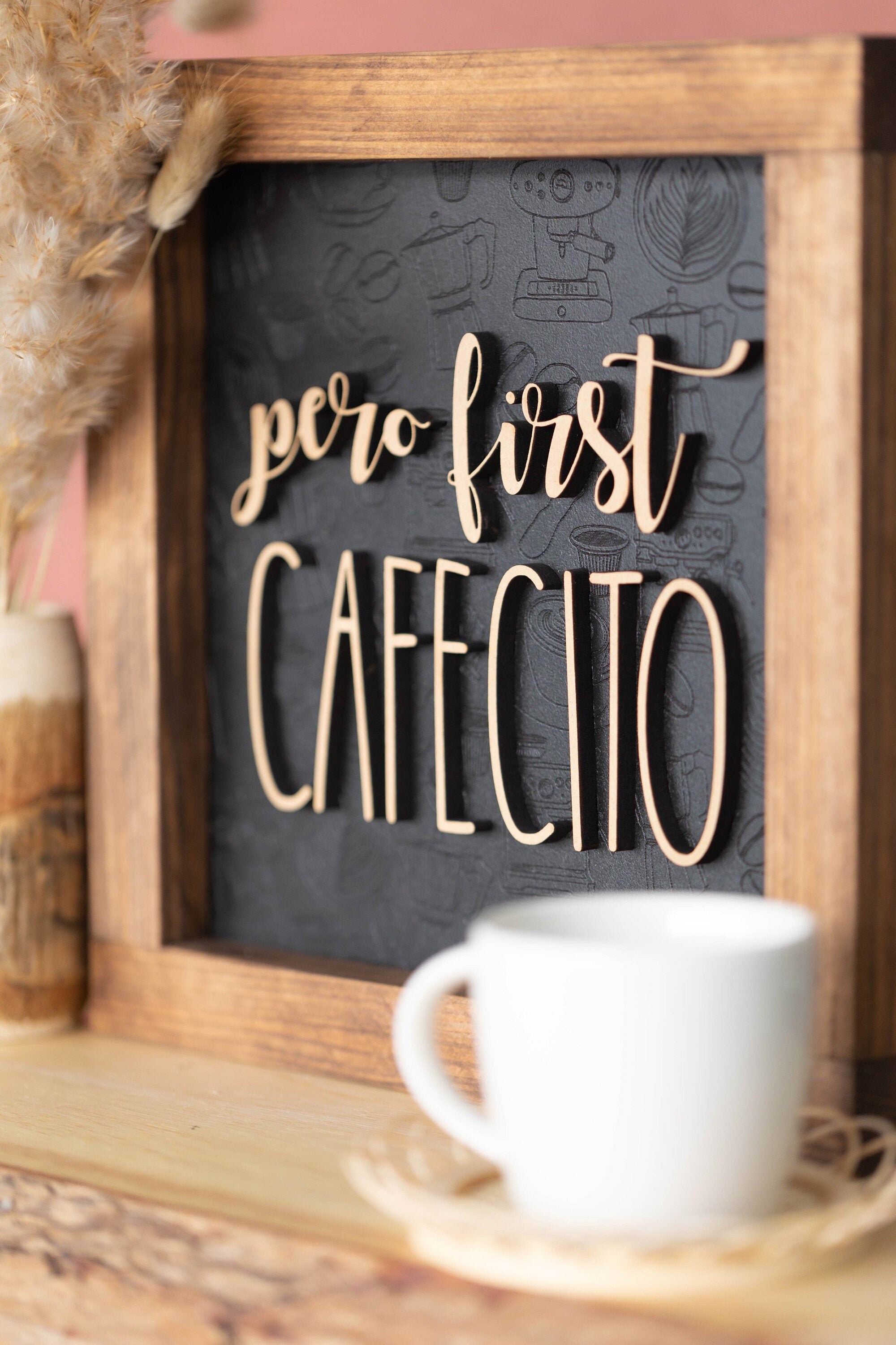 Wooden Cafecito Signs Cafecito Coffee Lover Coffee Bar - Etsy
