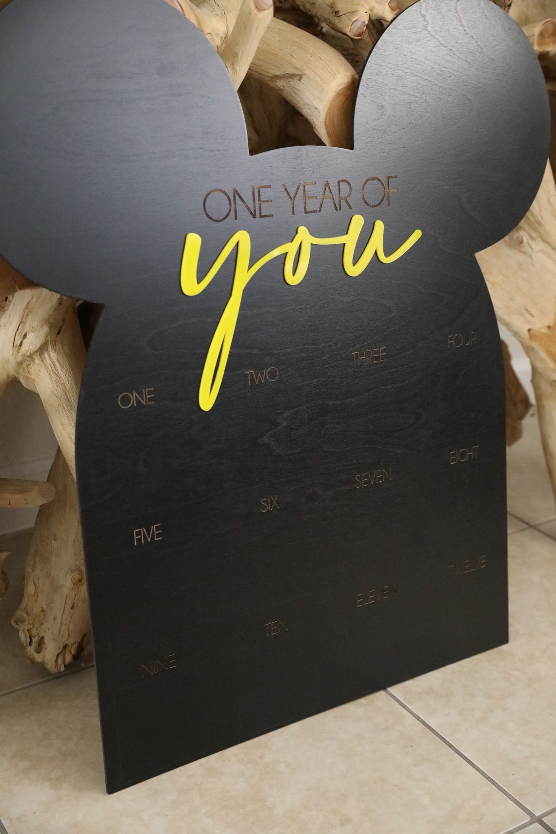One Year of You Milestone Wooden Sign First Birthday - Etsy