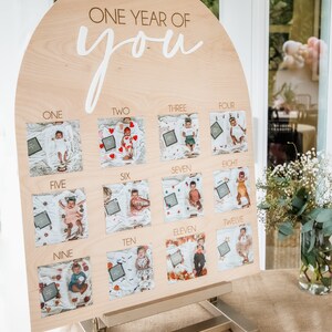 One Year of You Milestone Wooden Sign First Birthday - Etsy