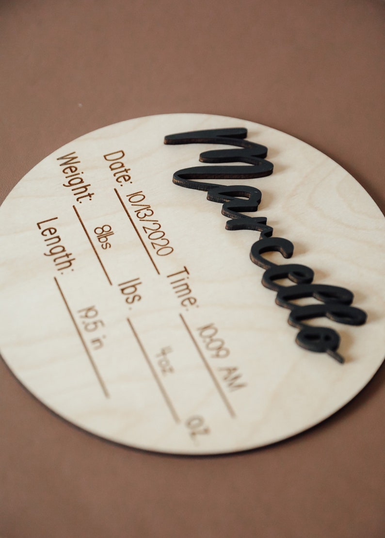 Baby Birth Stats Sign: Newborn Keepsake Nursery Decor - Etsy