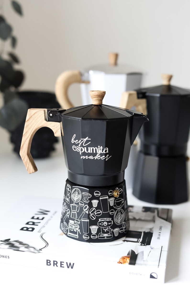 Personalized Espresso Maker: Custom Cafetera, Coffee Bar Decor - Etsy