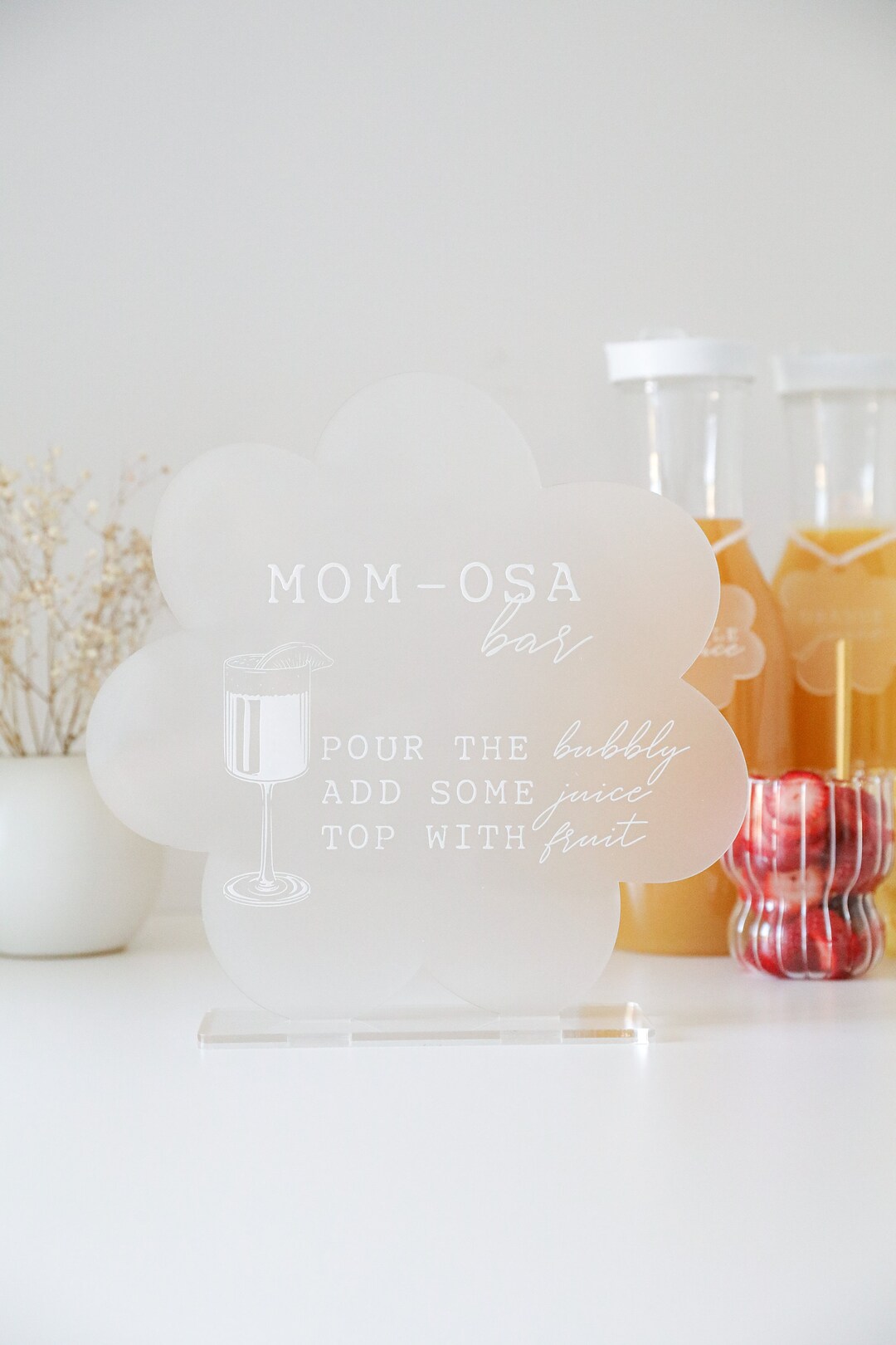 Mimosa Drink Menu | Event Decor | Party Menu | Acrylic Menu | Bar Menu ...