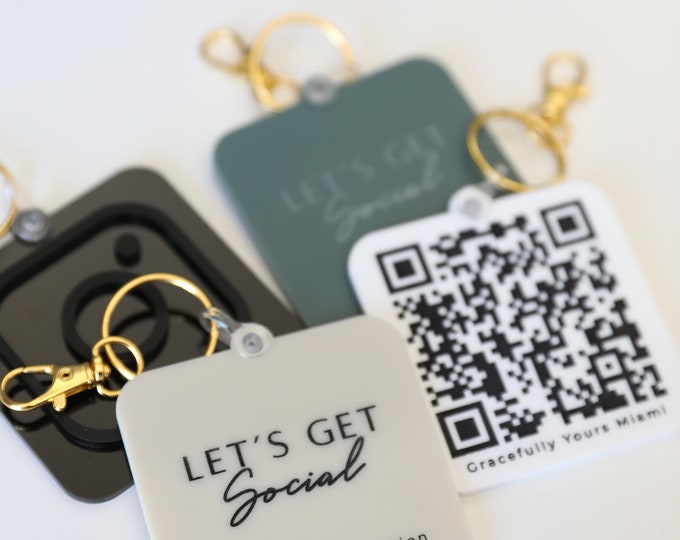 ACRYLIC QR Code Keychain, Scannable Keychain, Unique Business Card for ...