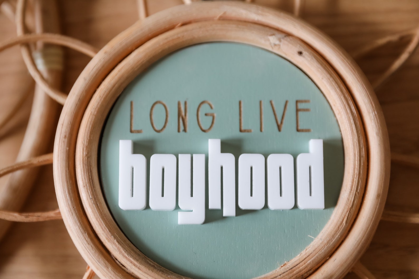 Rattan Sign Wall Decor Rattan Wall Decor Boho Decor | Etsy