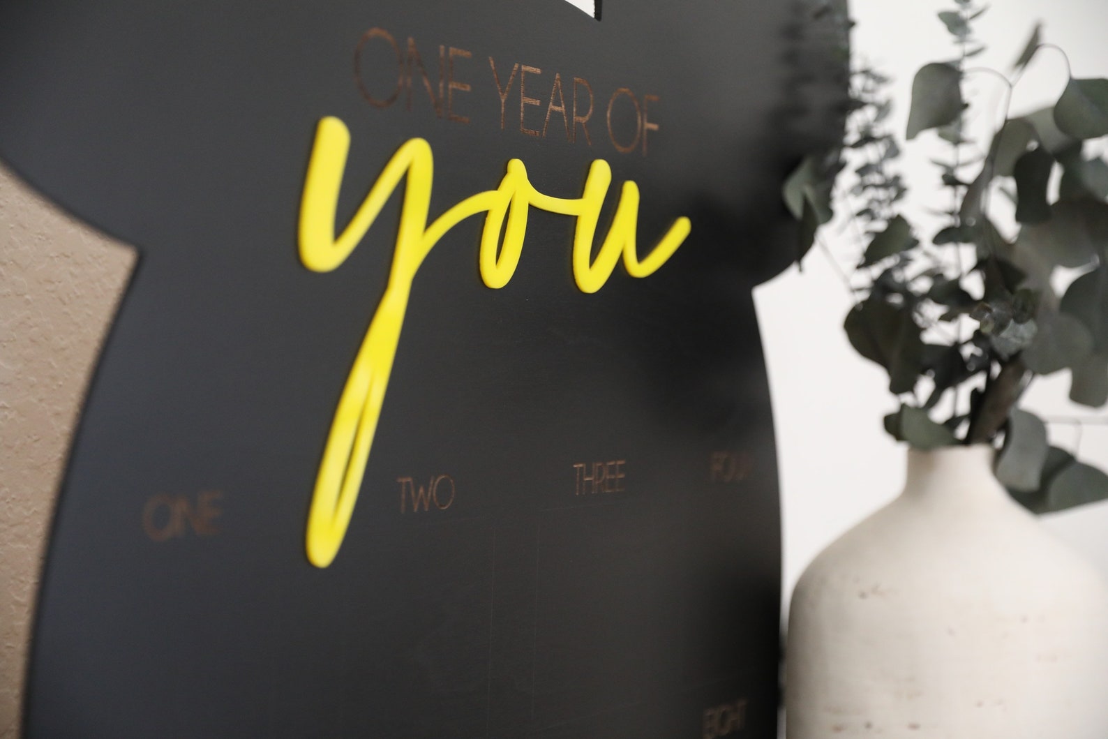 One Year of You Milestone Wooden Sign First Birthday - Etsy