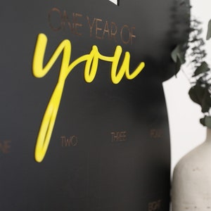 One Year of You Milestone Wooden Sign First Birthday - Etsy