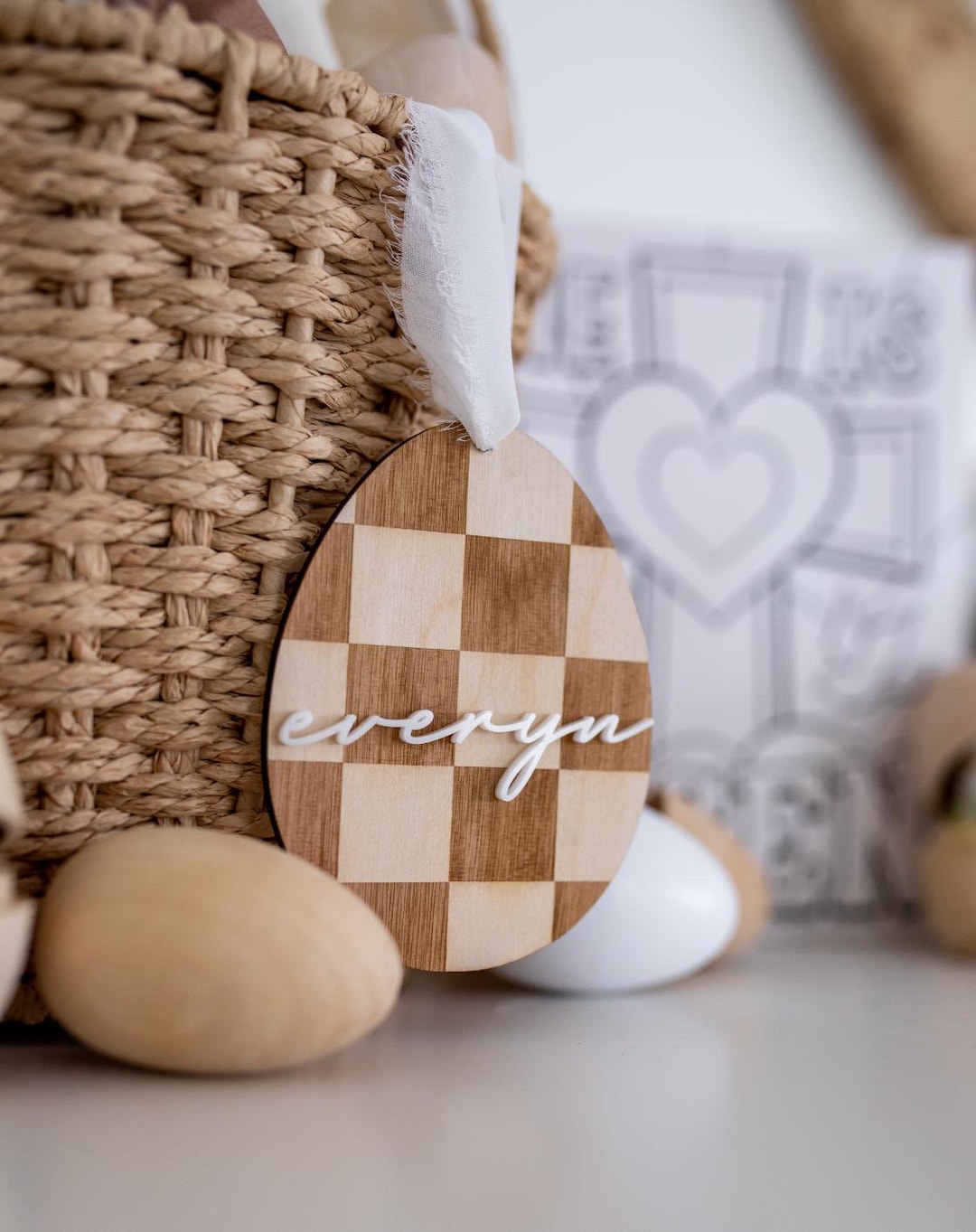 Easter Wooden Gift Tag | Easter | Easter Decor | Easter Gift Basket ...