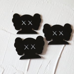 KAWS Inspired Acrylic Cupcake Topper: Party Dessert Decor - Etsy
