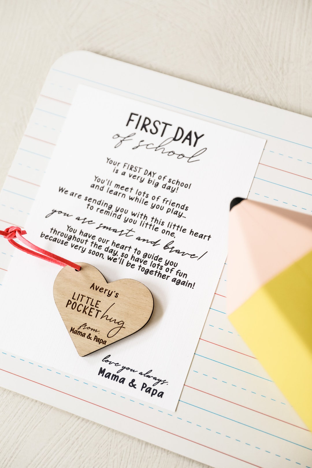 Pocket Hug | Back to School | First Day of School | First Day Gift - Etsy