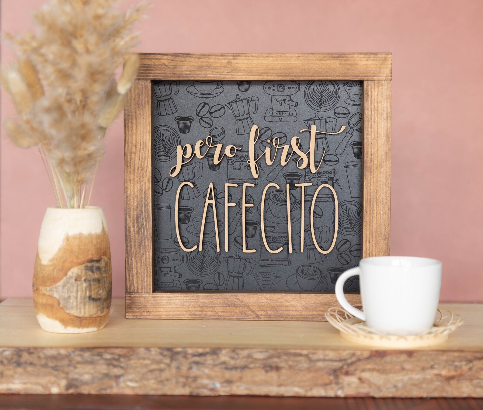 Wooden Cafecito Signs Cafecito Coffee Lover Coffee Bar - Etsy