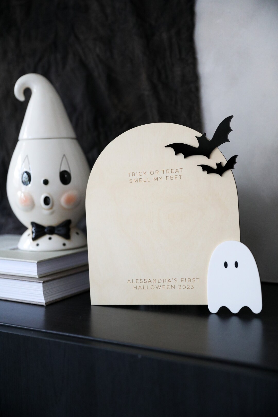 Baby Footprint Sign Newborn Footprint Birth Announcement Photo Prop ...