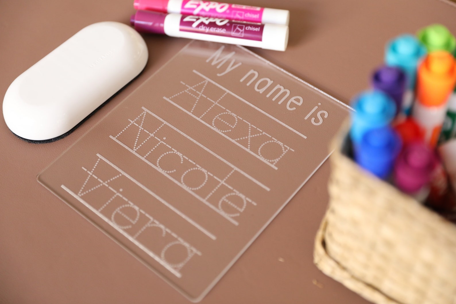Personalized Name Tracing Board: Acrylic Learning Practice - Etsy