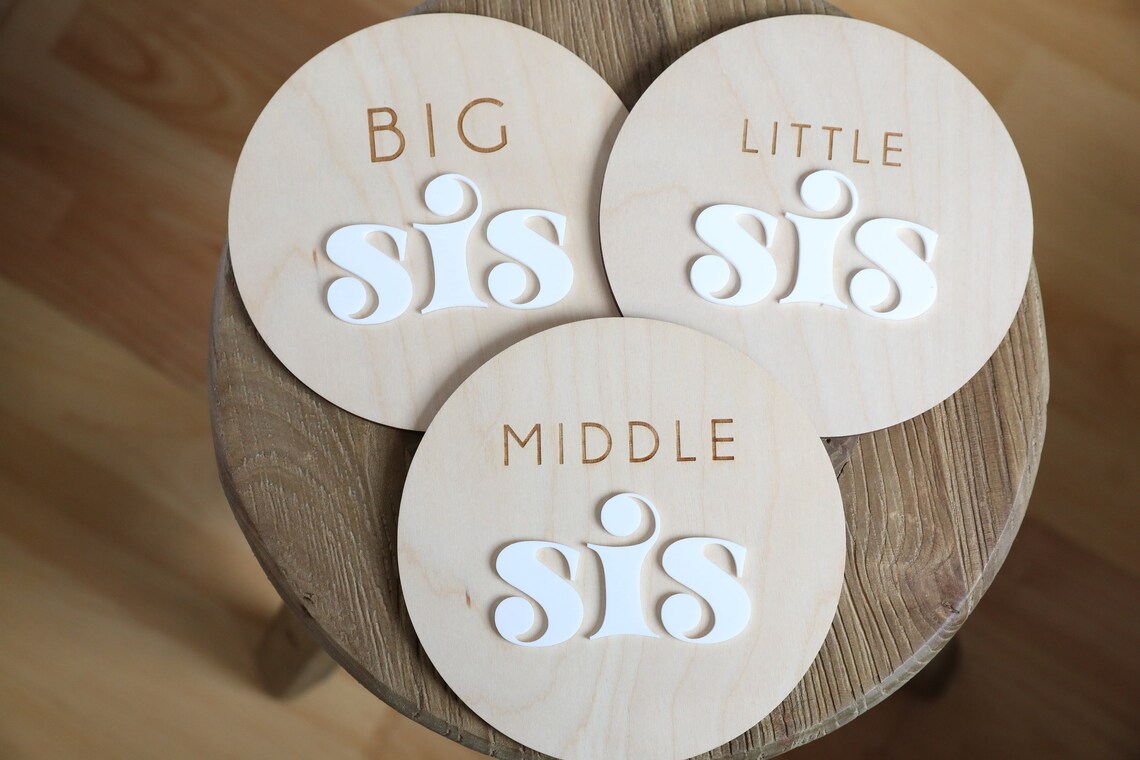 Sibling Announcement Sign: Newborn Photo Prop, Big Bro/sis Keepsake - Etsy
