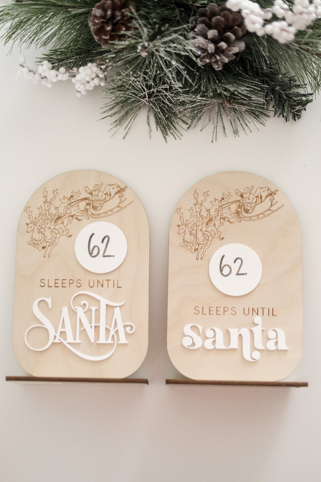 Santa Countdown L Christmas Countdown L Christmas Sign L Christmas Decor - Etsy