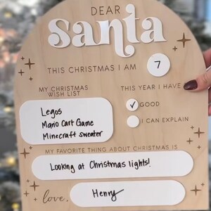 Santa Wish List Sign: Christmas Decor, Family Heirloom - Etsy