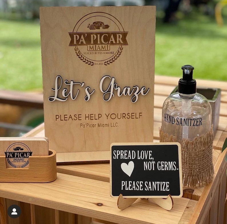 Let's Get Social Sign: Business Branding Display - Etsy