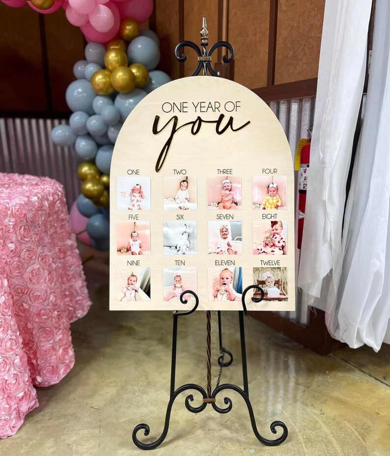 One Year of You | Milestone | Wooden Sign | First Birthday Sign - Etsy