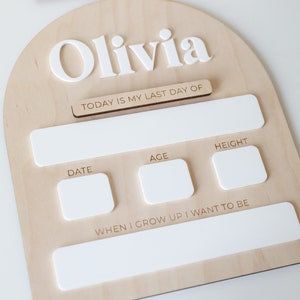 Personalized First Day of School Sign: Interchangeable Wood & Acrylic ...