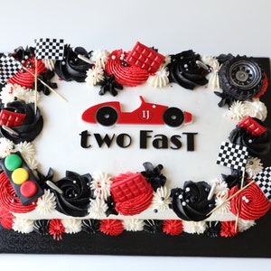 Two Fast Cake Topper | Race Car Topper | Party Decor | Acrylic Topper ...