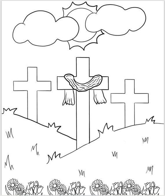 Easter Crosses Coloring Pages