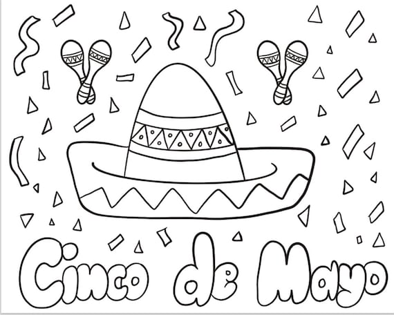 Cinco De Mayo Food Coloring Pages