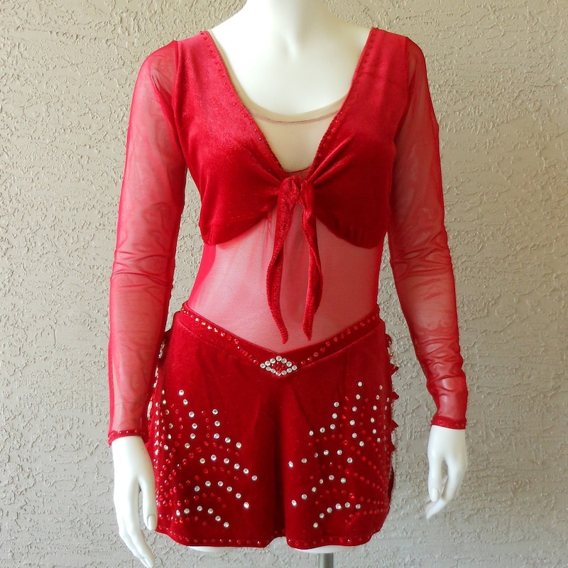 Rhinestone Dance Costume Women - Etsy