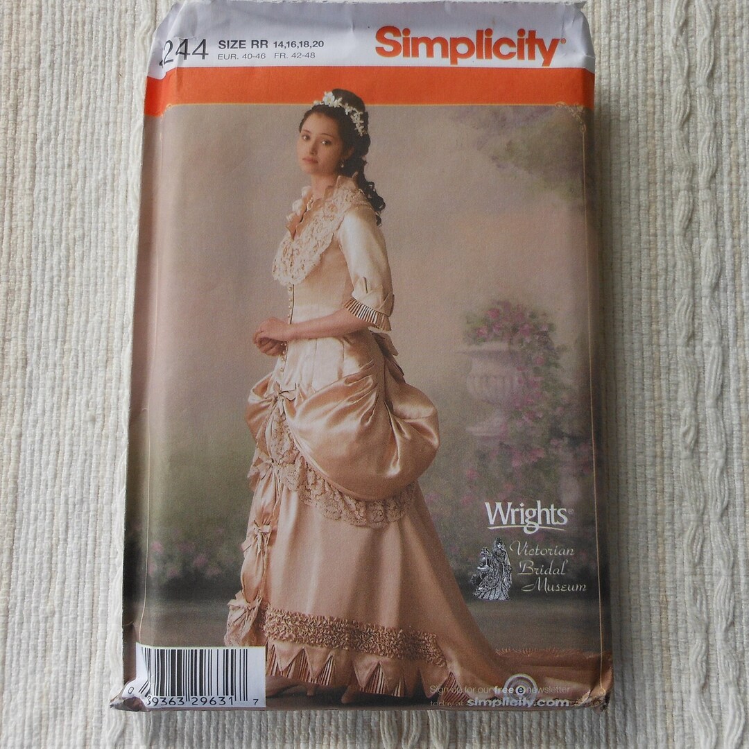 Simplicity Victorian Bridal Wedding Gown Dress Pattern 4244 - Etsy