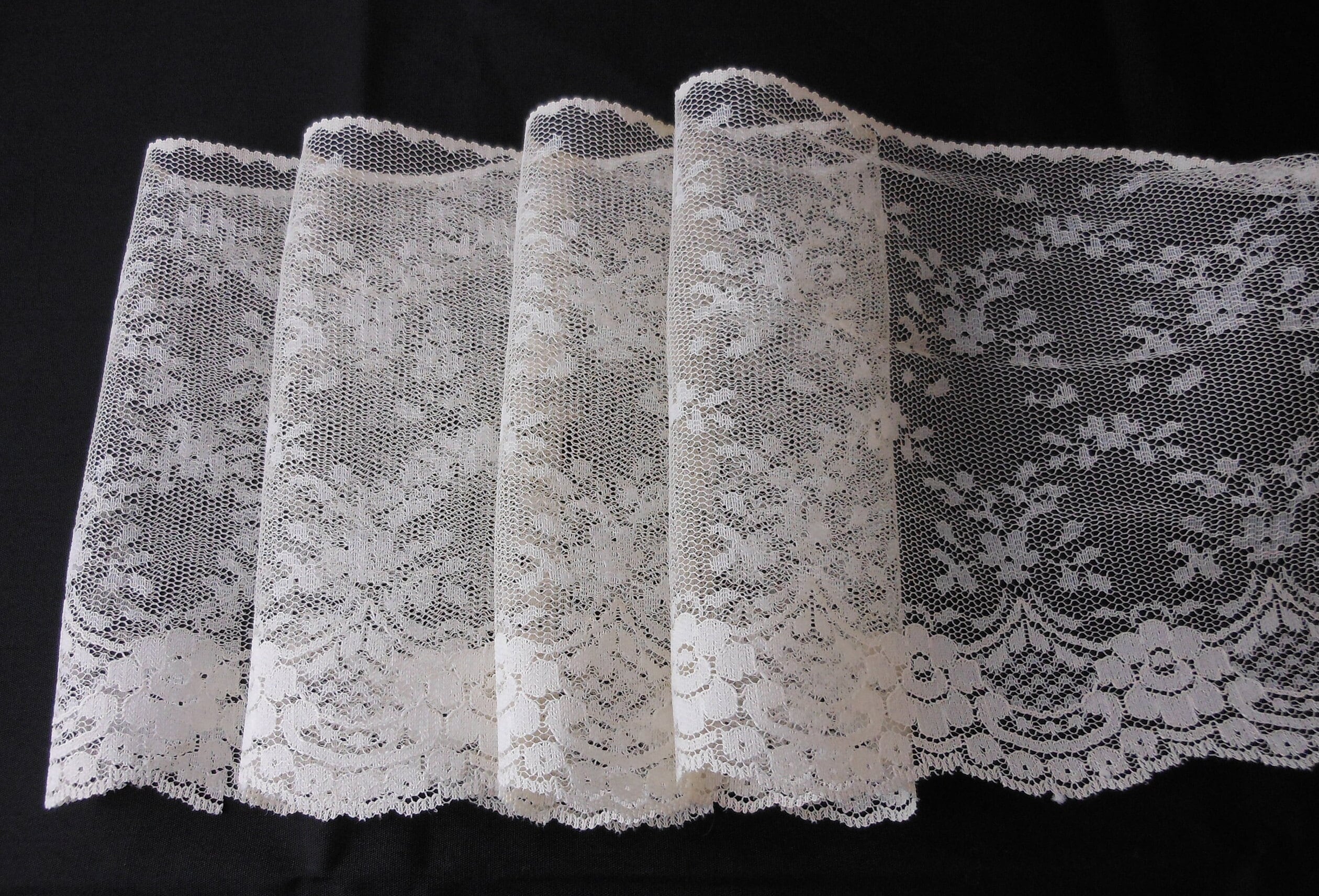 Vintage 6.75" Aged off White/eggshell Lace BTY Fine Lace Trim Floral ...