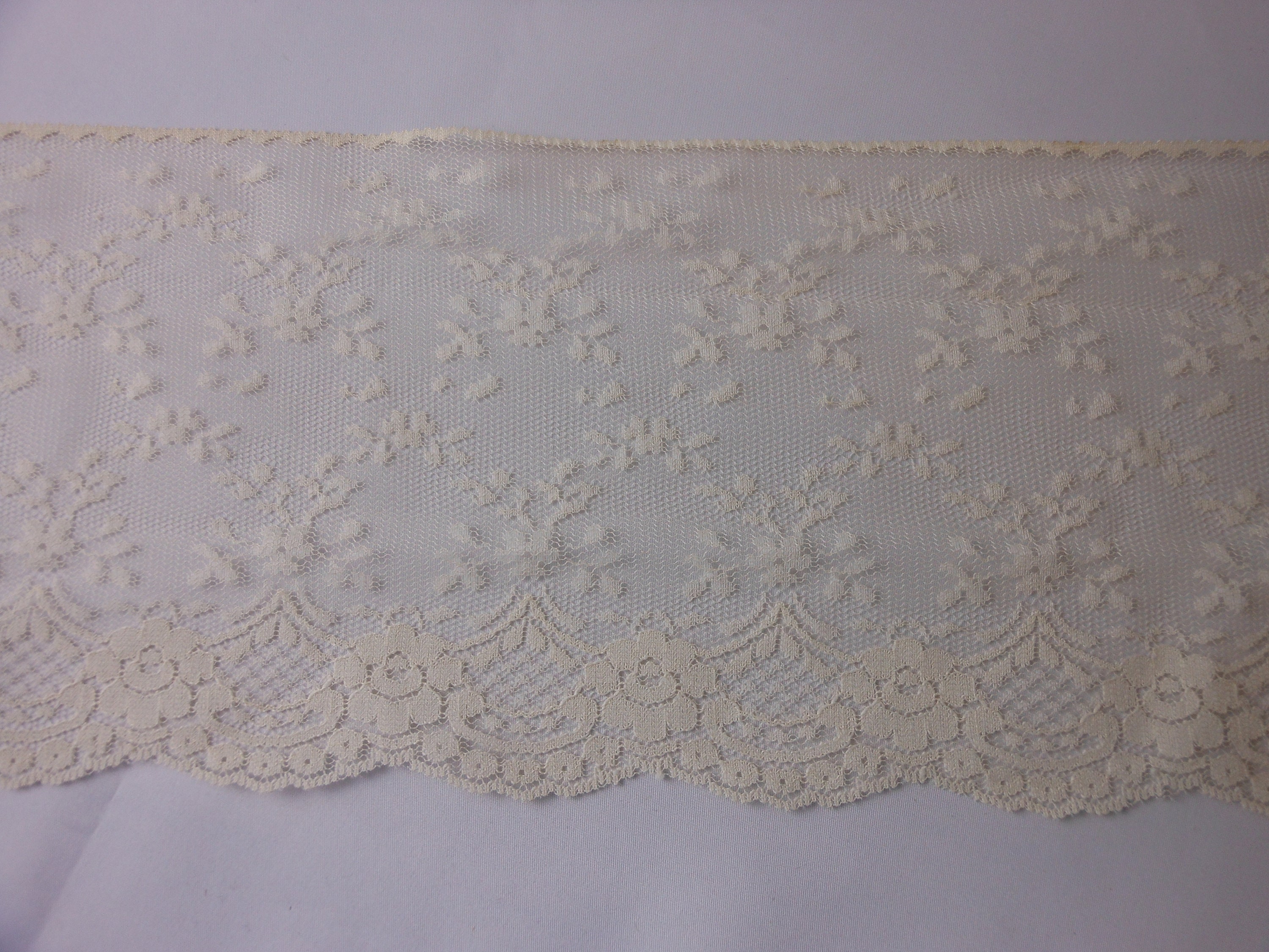 Vintage 6.75 Aged off White/eggshell Lace BTY Fine Lace Trim Floral ...