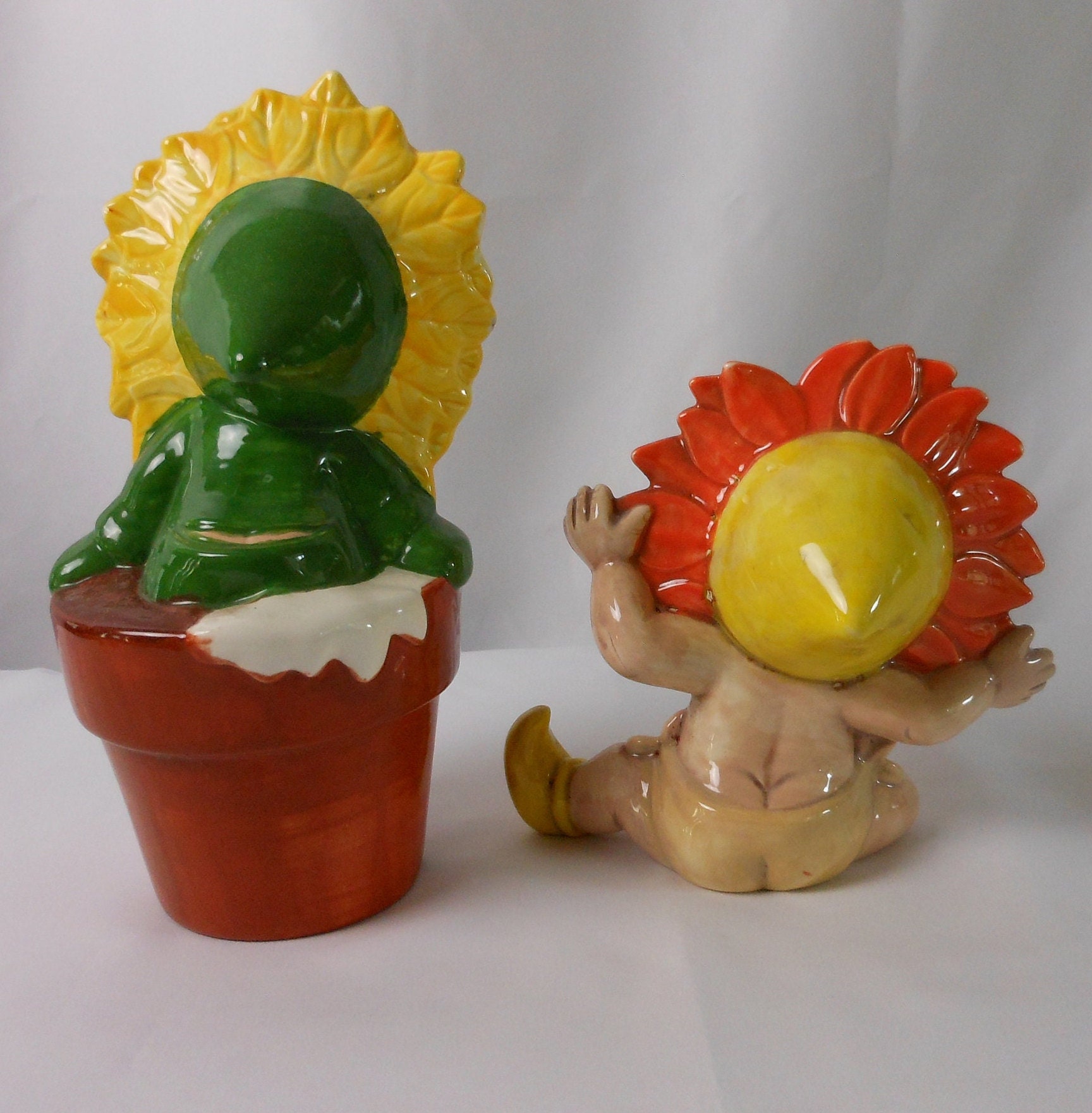 Vintage Sunflower Babies Home Garden Decor Handmade - Etsy