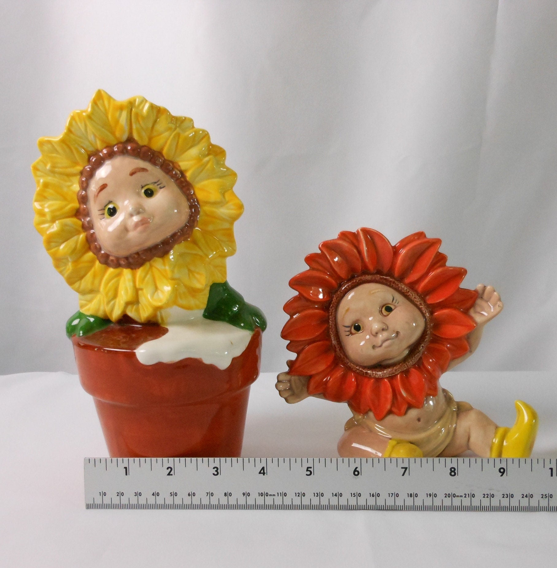 Vintage Sunflower Babies Home Garden Decor Handmade - Etsy