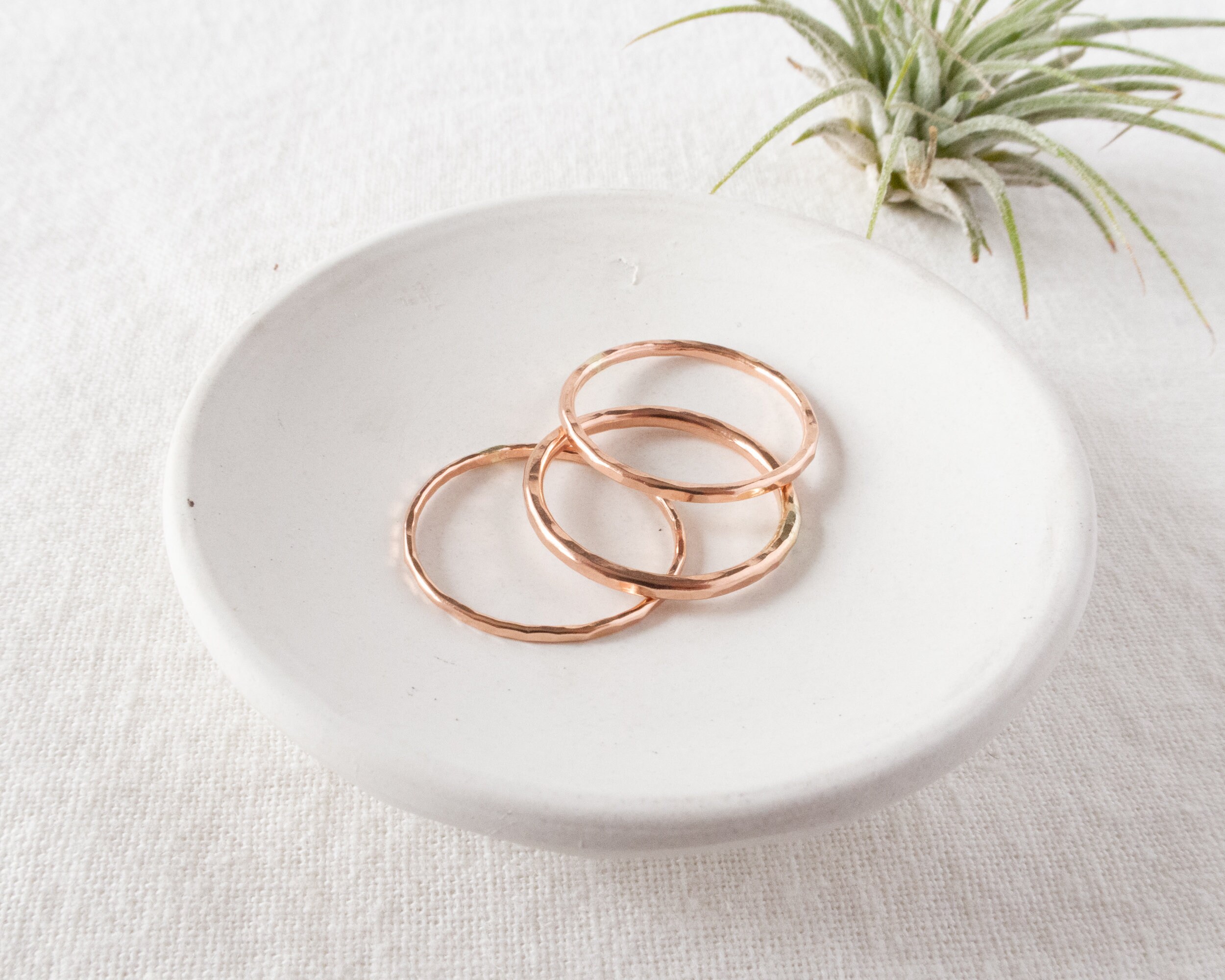 Set of 3 Plain Rings Gold Filled ring Gold Stack Ring | Etsy