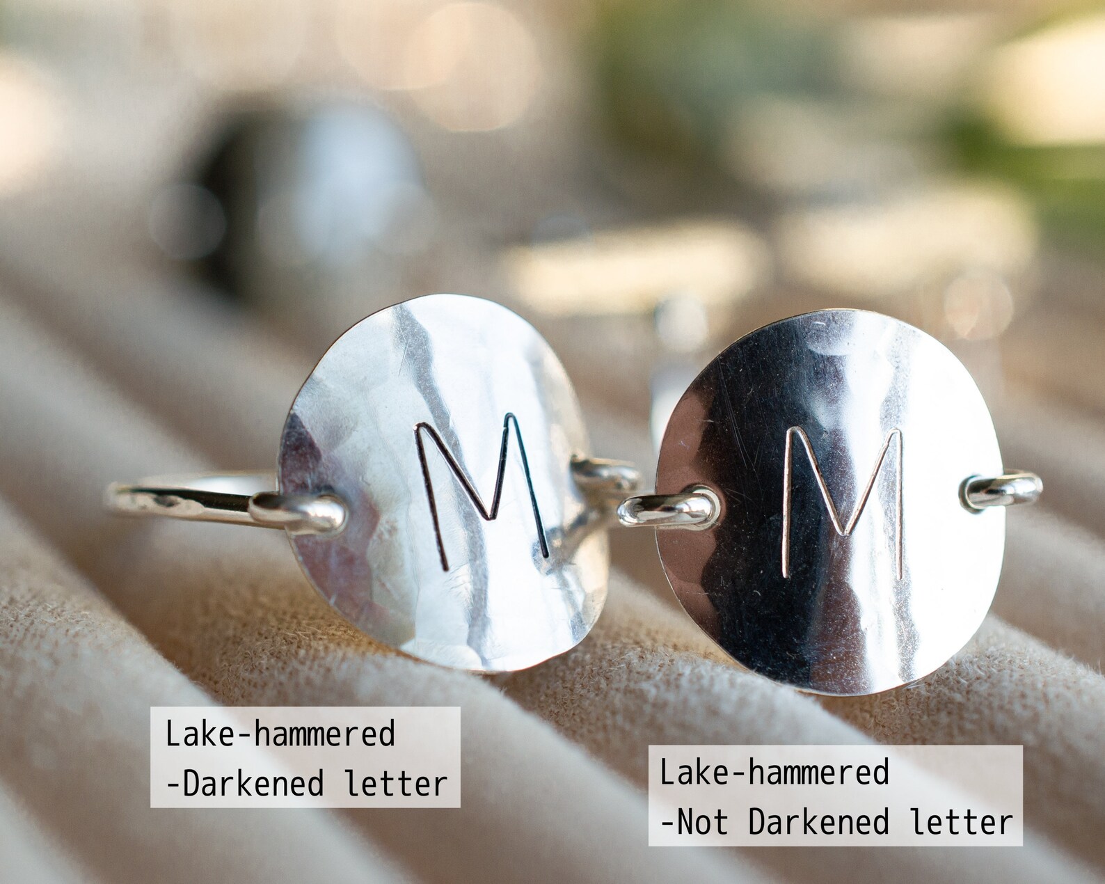 14K Gold Filled Initial Disc Ring Disc Ring Personalized | Etsy