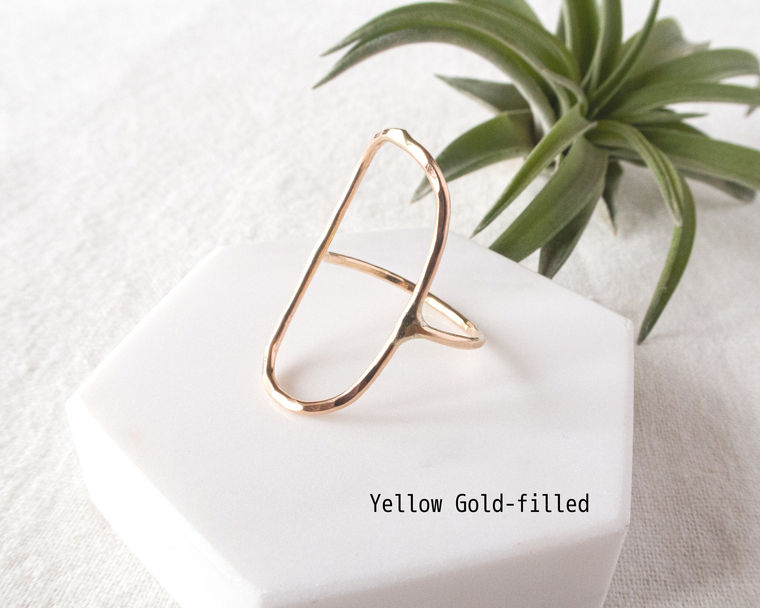 Oval Ring Boho Ring Gold Stacking Ring Hammered Ring | Etsy