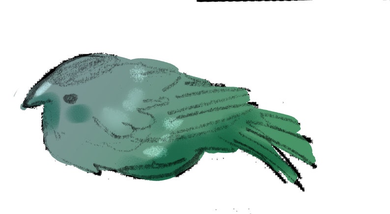 Blue Gummy Bird Sticker Transparent Vinyl Sticker Decoration for ...