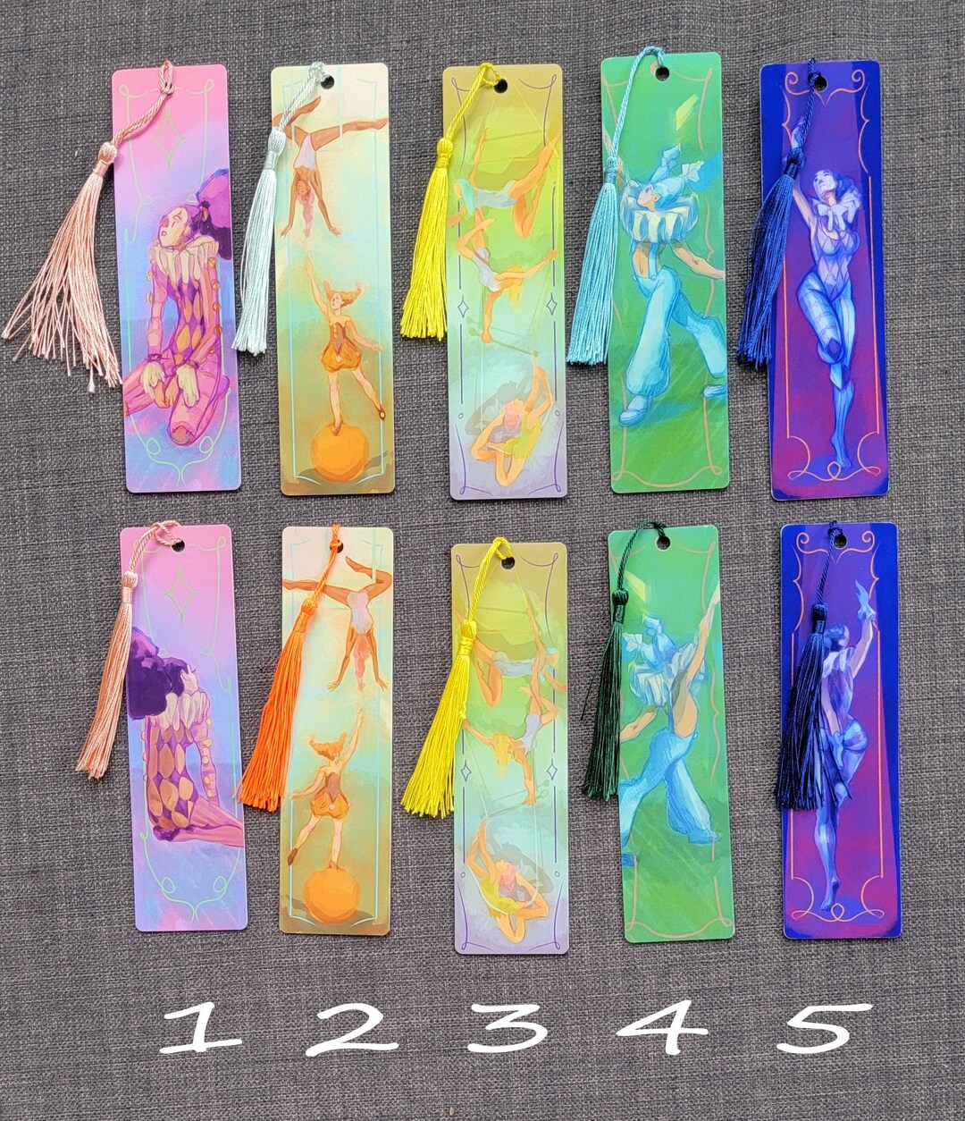 Cotton Candy Bookmarks Metallic Art Print Bookmarks With Silk Tassels ...