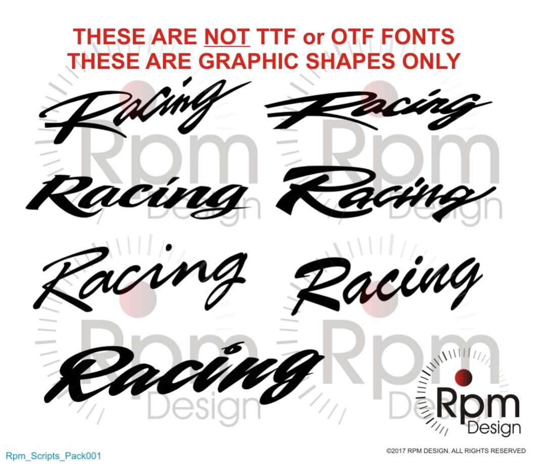 Racing Script SVG File Racing SVG Racing Text Racing - Etsy España