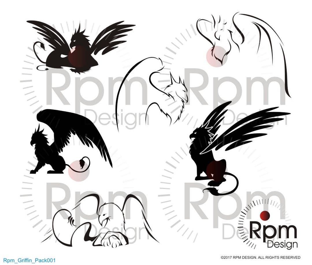 Griffin SVG File Griffon SVG Fantasy Dungeons & Dragons - Etsy
