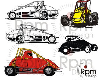 Sprint Car Dxf - Etsy