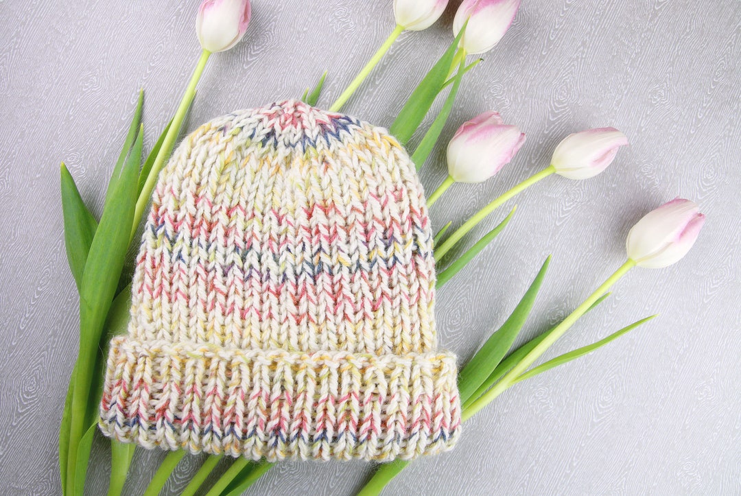 Knitting Pattern Tuttifrutti Spring Hat Knitting Pattern Beginners ...