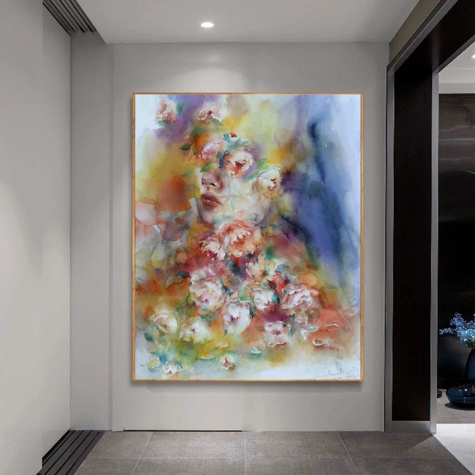 Once I Sleep... | Large Expressive Watercolor Art | Large Digital ...